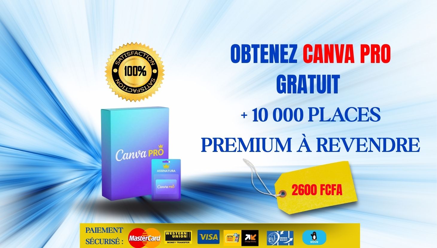 CANVA PRO+ 10 000 PLACES A REVENDRE | Lygos